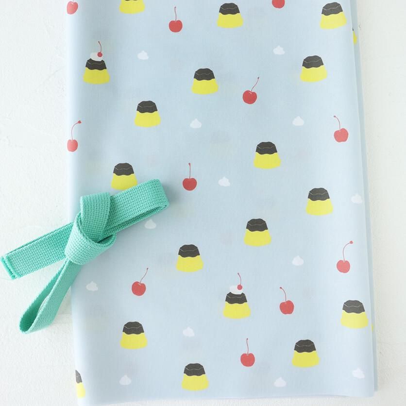 Pudding, whip, cherry(Gray) – nunocoto fabric